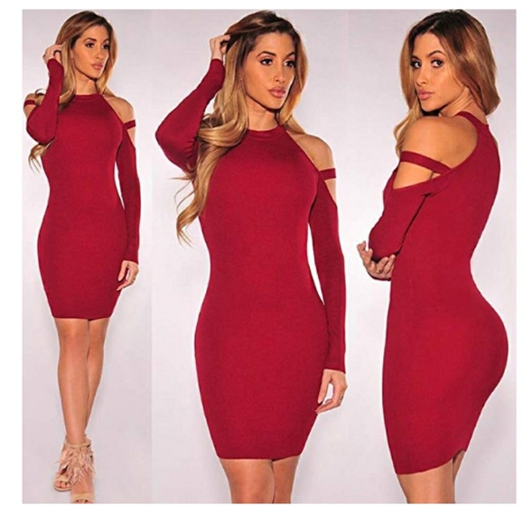 Dresses | Red Bodycon Dress | Poshmark